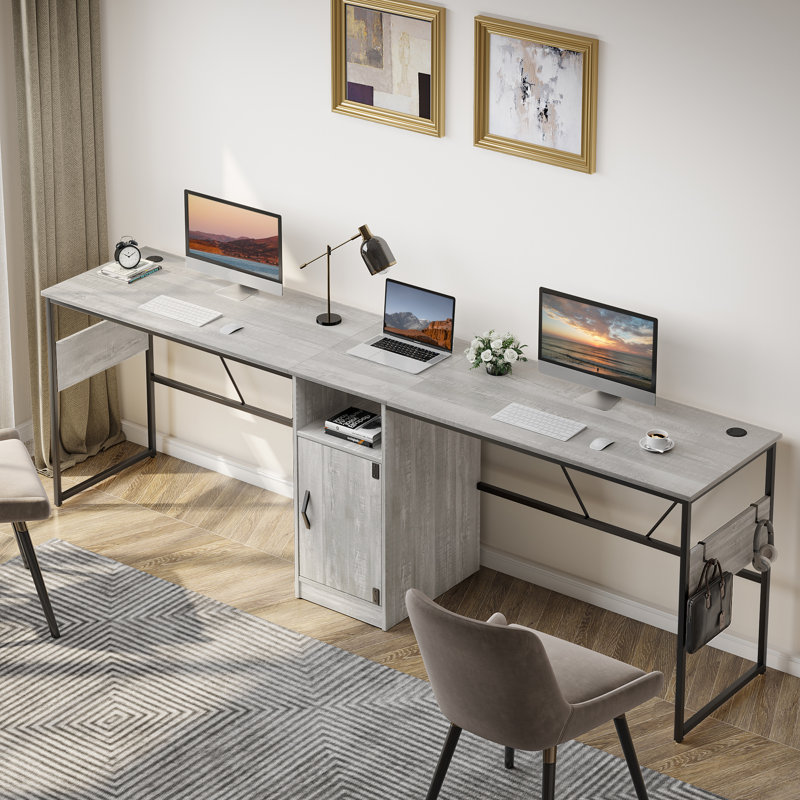 Zipcode Design™ Fulcher Corner Desk with File Cabinet Reversible Desks ... Zipcode Design™ Fulcher Corner Desk with File Cabinet Reversible Desks ...